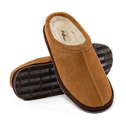 MySlipper Men's Size 11 Chestnut Slip-On Slippers By:MyPillow