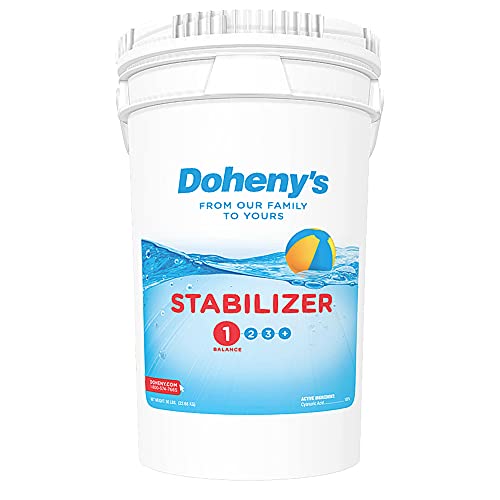 Doheny's Swimming Pool Stabilizer | Increases Your Chlorine's Effectiveness and Prevent UV Dissipation | Fast-Dissolving | 100% Pro-Grade Cyanuric Acid | 50 LB Bulk Bucket