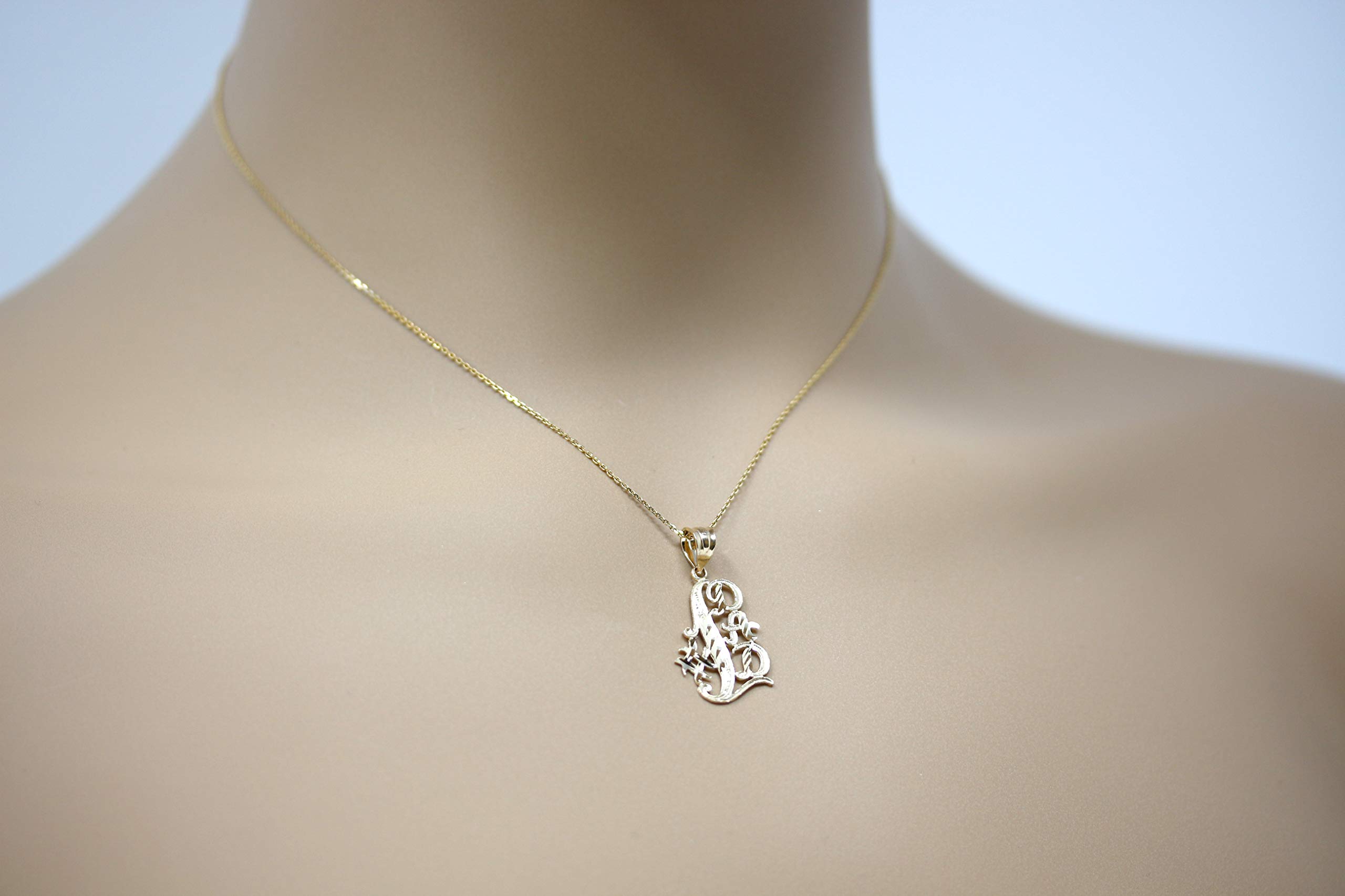 CaliRoseJewelry 10k #1 Dad Best Dad Handmade Keychain Charm Pendant for Father in Yellow Gold