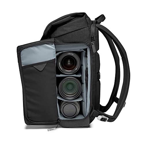Manfrotto MB CH-BP-30 Chicago Camera Backpack Small, Versatile Daypack/Photo Bag, for Photo/Videographers, for DSLR, Mirrorless, Laptops, Lenses and Travel Gear, Small