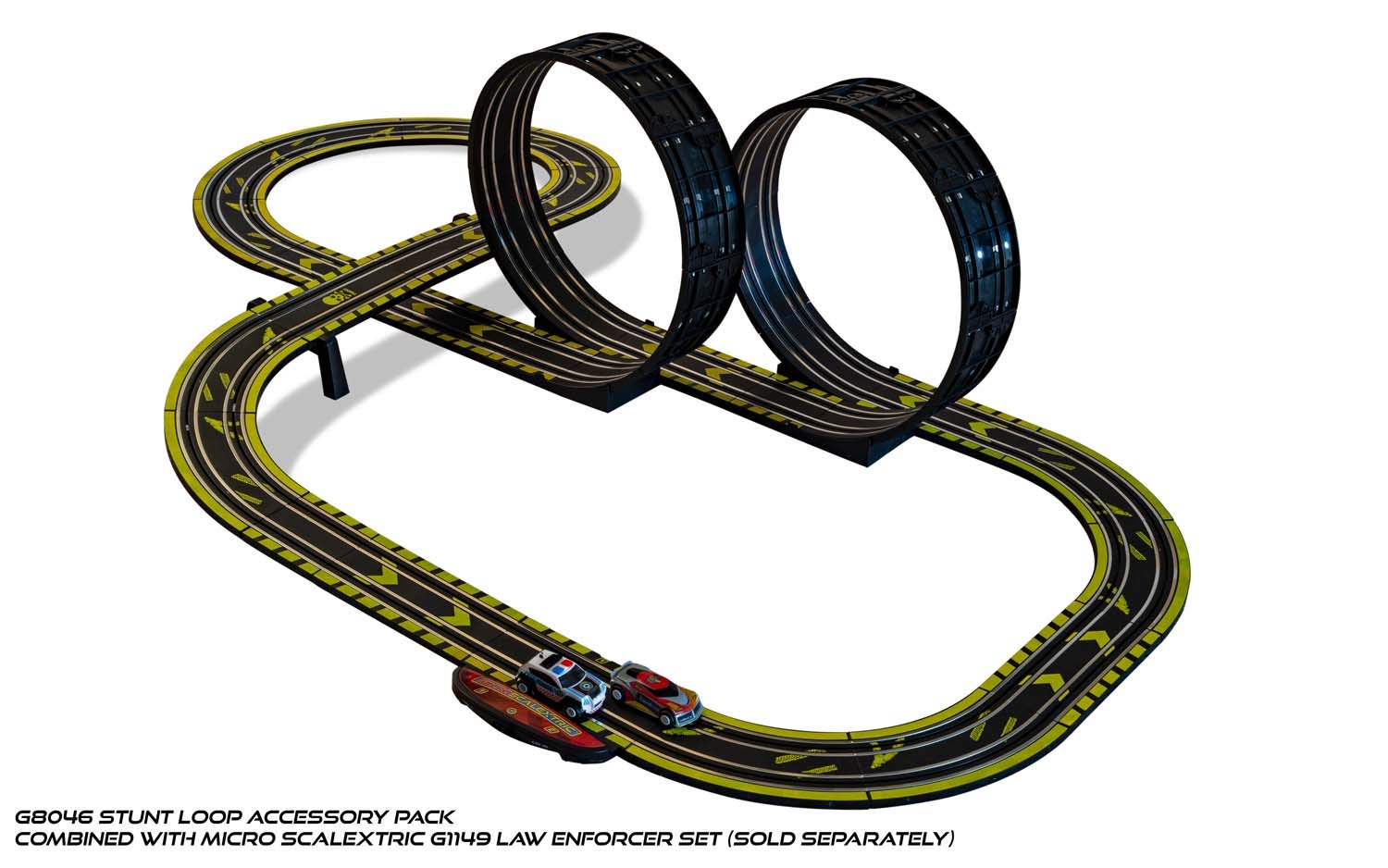 Scalextric Micro Stunt Loop The Loop Track Extension Pack 1:64 Slot Car Race Track G046