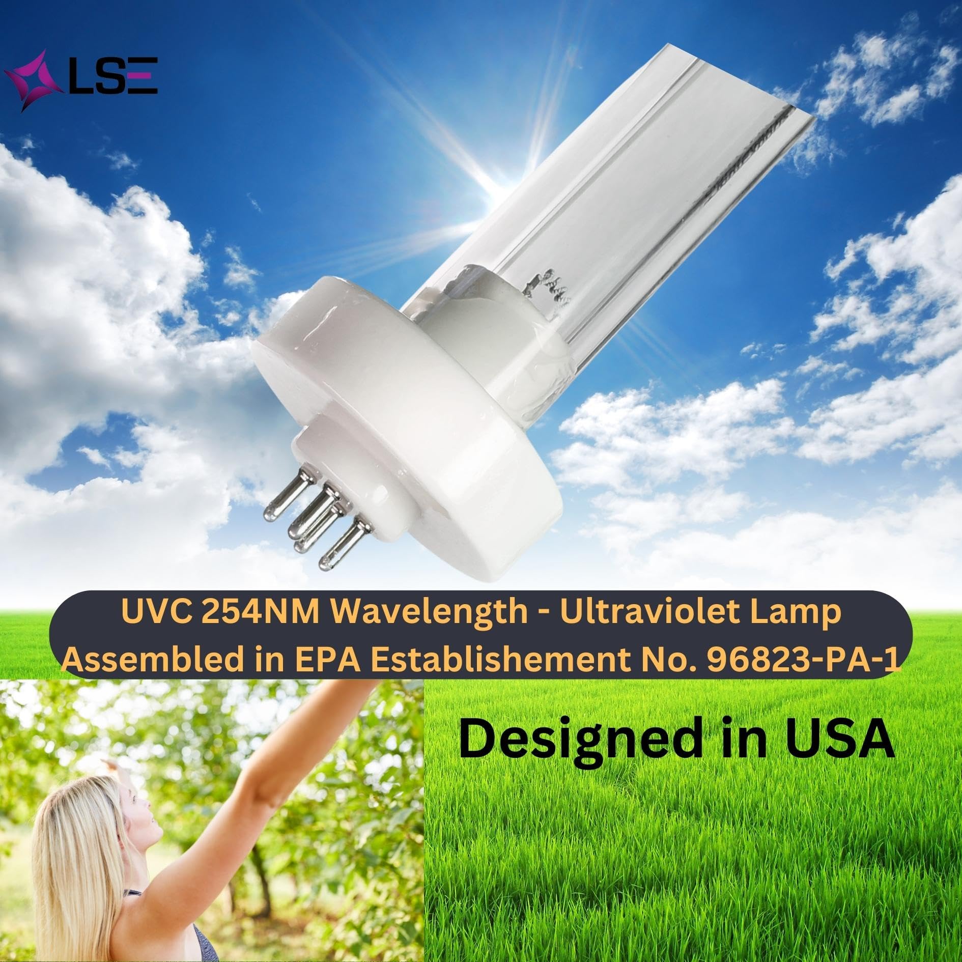 Industrial Lighting Solutions Ultravation® ,UltraMAX AS-IH-1003, ASIH1003 T3, 17" Compatible UV Bulb Lamp