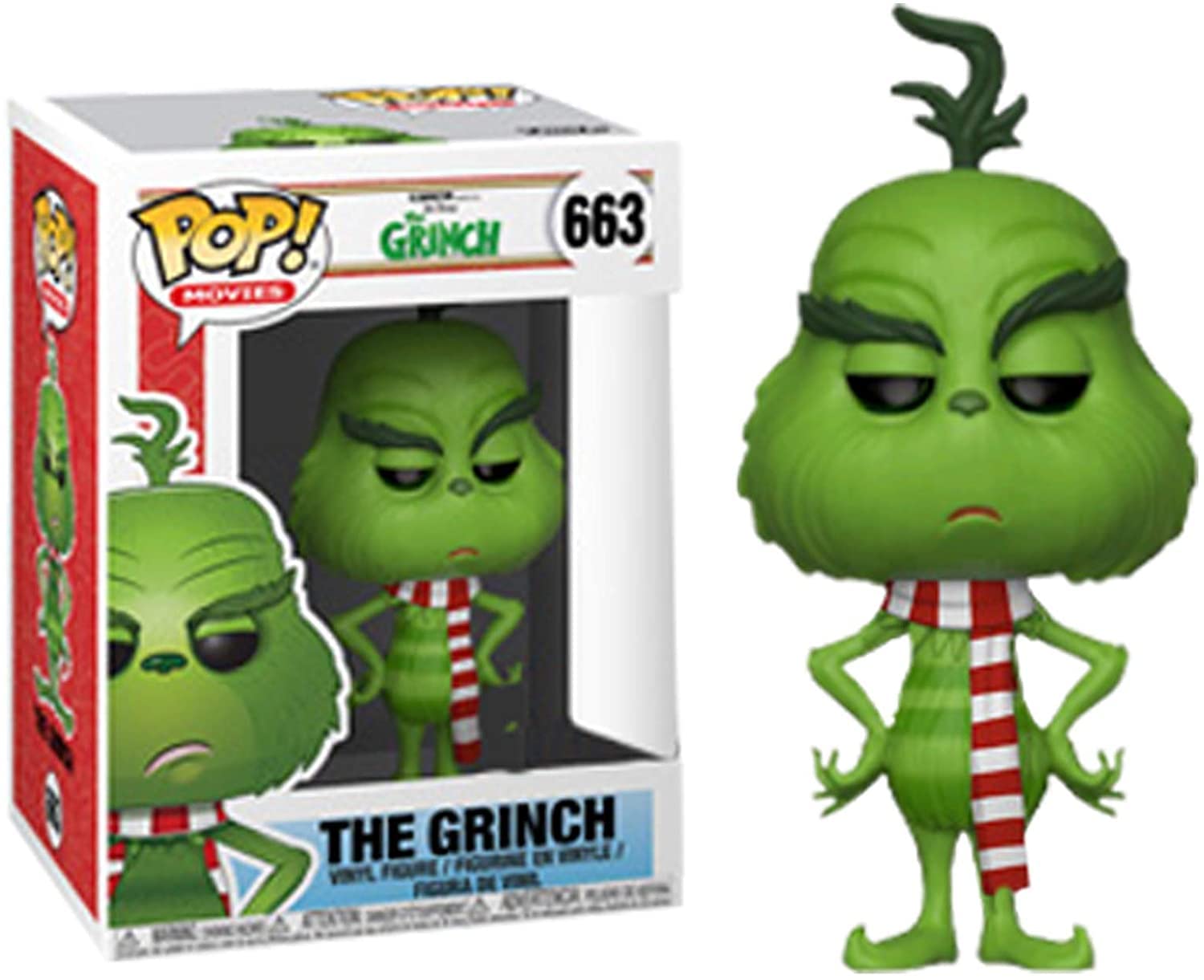 POP Funko Movies 663 The Grinch with Scarf Exclusive Vinyl Figure