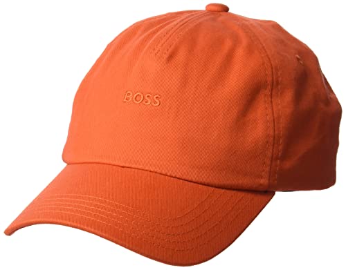 BOSS Mens Cotton Twill Blended Logo Hat Baseball Cap, Ruby