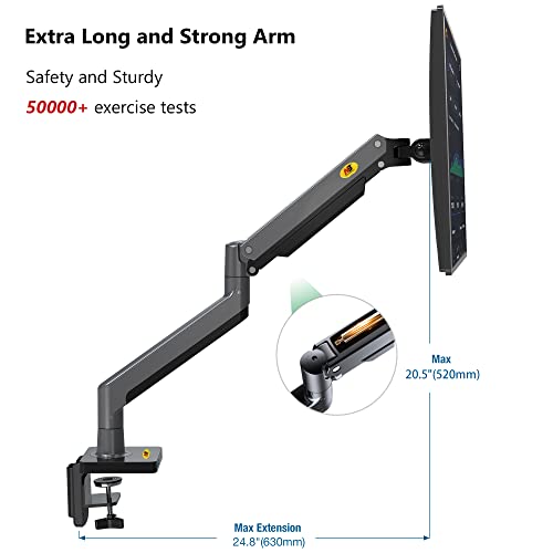 NB North Bayou Dual Monitor, 22''-32'', Arm Ultra Wide Full Motion Swivel Mount with Gas Spring, Load Capacity from 4.4 to 33lbs Each Height Adjustable Stand G35