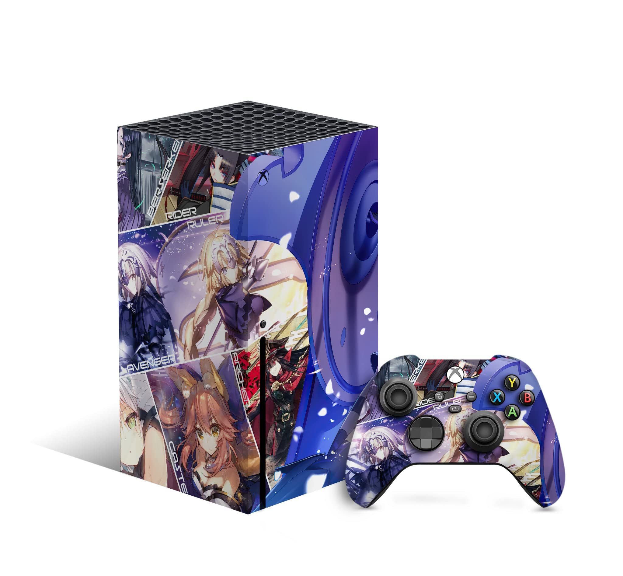 Dark Nightmare Knight Video Game Skin for X-box-Series-X, Whole Body Vinyl Decal Protective Cover Wrap Sticker for X-box-Series-X Console and Wireless Controller