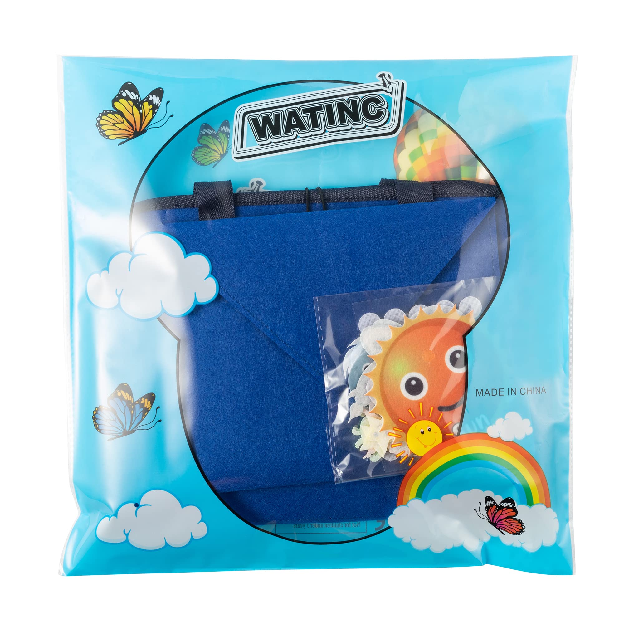 WATINC 25Pcs Outer Space Travel Felt-Board Story Set Portable Felt Board Solar System Universe Storytelling Planets Astronaut Galaxy Themed Preschool Early Learning Interactive Play Kit for Toddlers
