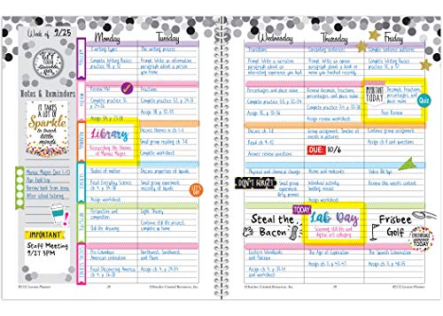 Confetti Lesson Planner, Edition, 8.5 inches X 11 inches