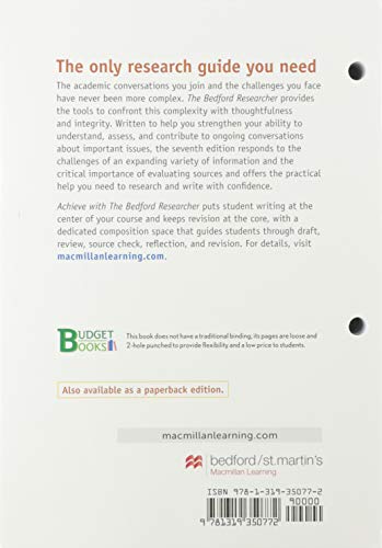 Loose-leaf Version for The Bedford Researcher