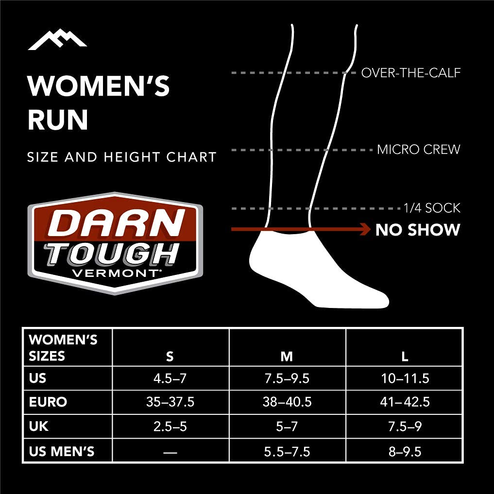 Darn Tough Women's Run No Show Tab Ultra-Lightweight Running Sock (Style 1047) - Reef, Small