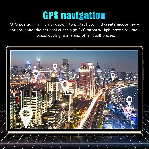 DAUZ Tablet Computer, 2 in 1 Tablet 1920x1200 HD 10 Core CPU US Plug 100-240V 4G LTE Call 10.1 Inch 12GB RAM 256GB ROM for Entertainment (US Plug)