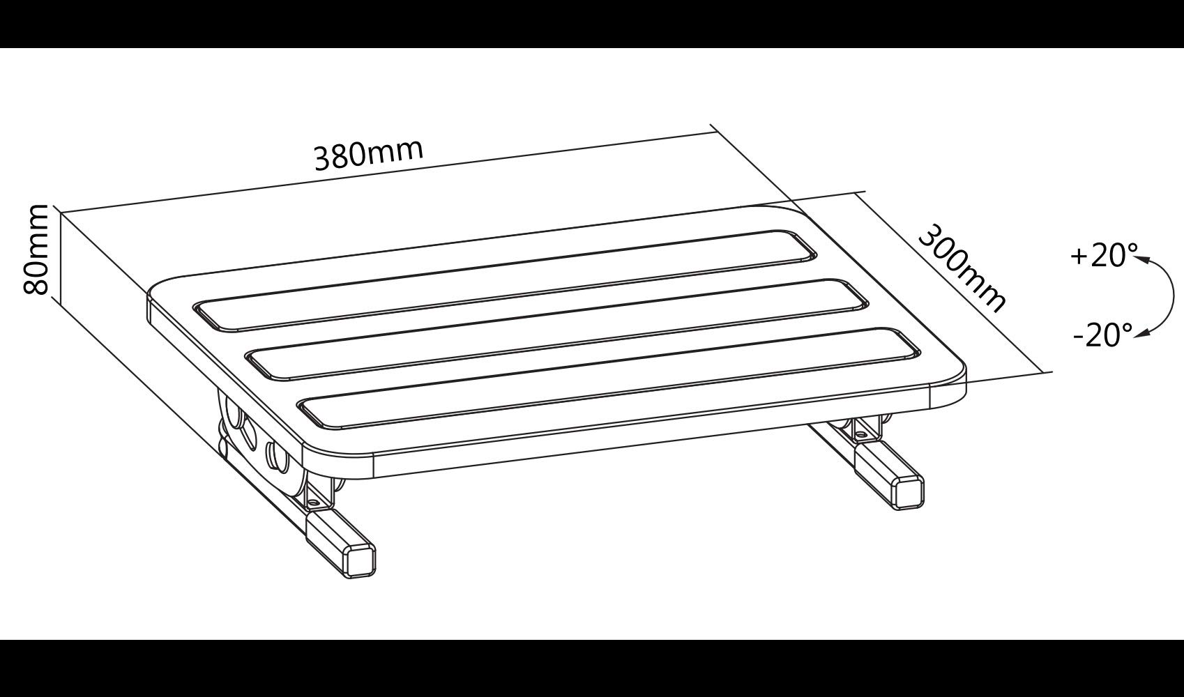 Conquer Under Desk Foot Rest Home Office Tilting Ergonomic Stool