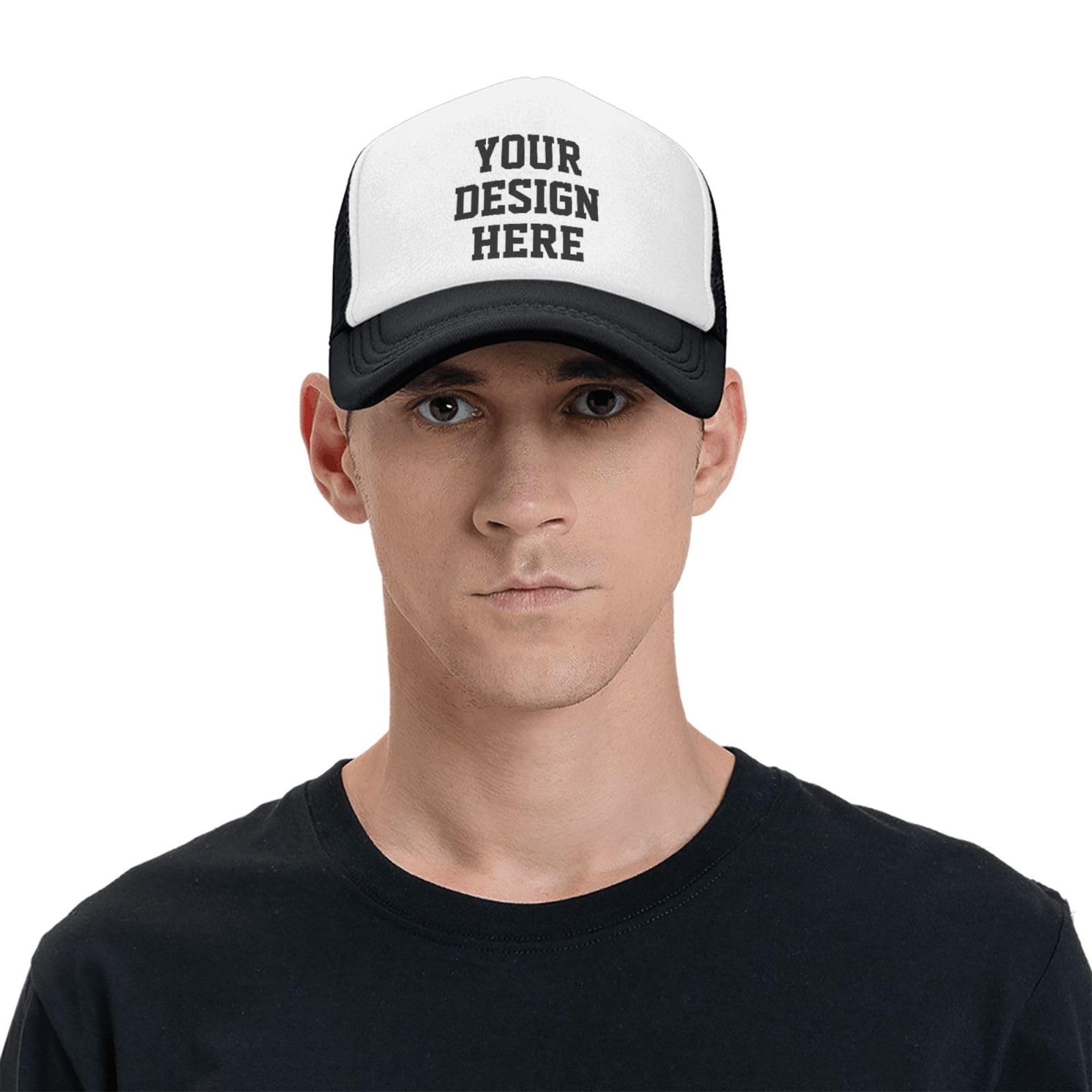 Custom Baseball Cap Your Design Here, Custom Hat Design Your Own Classic Mens Womens Trucker Hat Blue Hat, One Size