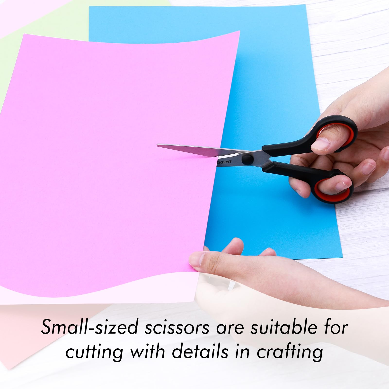 Scissors All Purpose 4-Pack, Heavy Duty Scissors Set with Thick and Sharp Blades, Premium shears with Soft Handles, Paper Scissors for Office Household Fabric Craft School Supplies (Black)