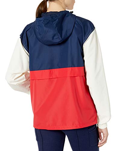 Champion womens Champion Packable Athletic Navy/Chalk White/Scarlet Xs Jacket, Athletic Navy, X-Small US