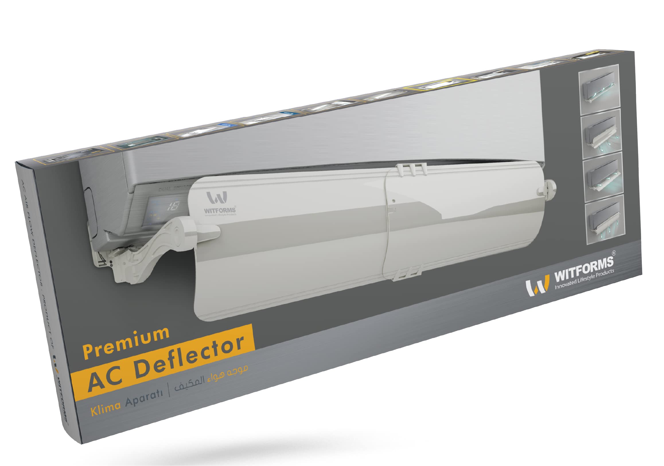 WITFORMS/PREMIUM - Adjustable AC air deflector suitable for split air conditioners. Enhance cooling and heating circulation