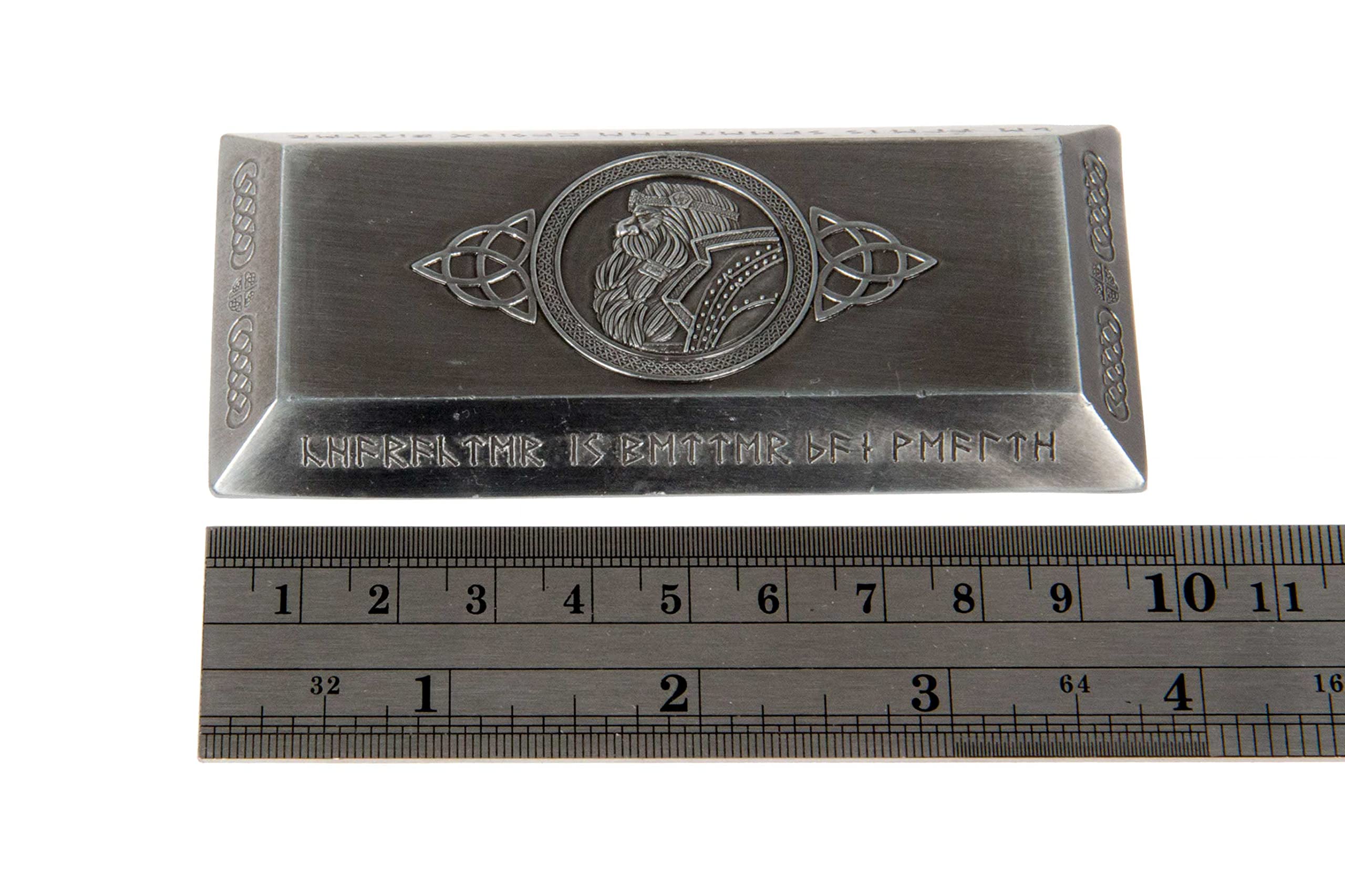 The Broken Token Prop Coins - 1 Silver Large Antique Dwarven Bar, Fantasy Novelty and Replica Trade Bars