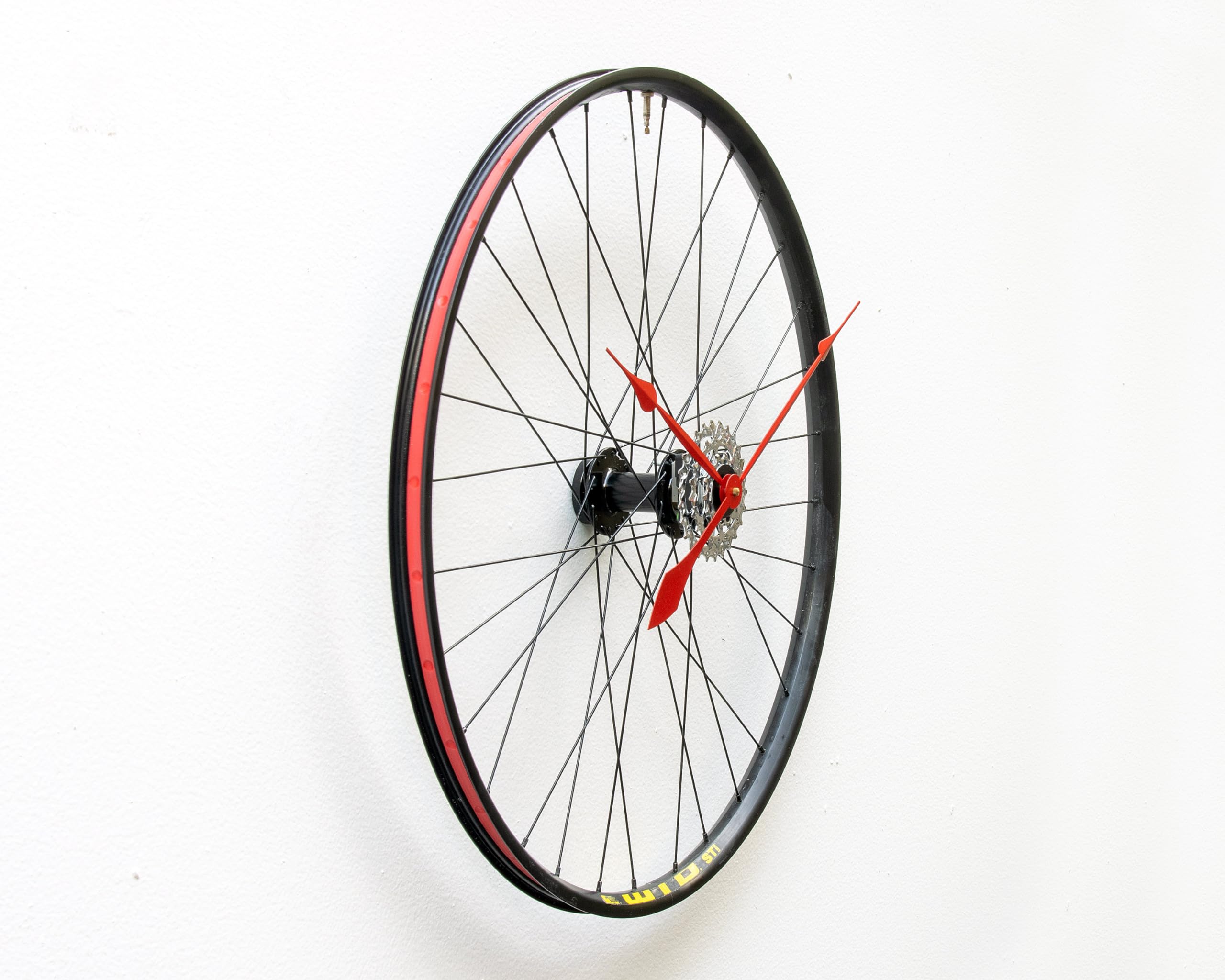 Bike Wheel Clock, Large, Wall, Cyclist, Unique, Steampunk, Decor, Bicycle, spoke, time, gear, cycle, recycle, upcycle, repurpose, reuse,