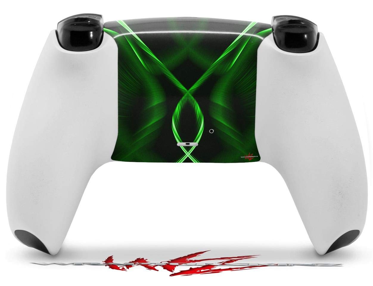 WraptorSkinz Skin Wrap compatible with Sony PS5 DualSense Controller Abstract 01 Green (CONTROLLER NOT INCLUDED)