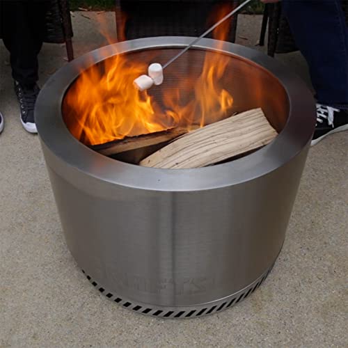 CRAFTSMAN 19.5" Smokeless Wood Fire Pit Portable Stainless Steel Camping, RVing, Backyard Bonfire fire Pit