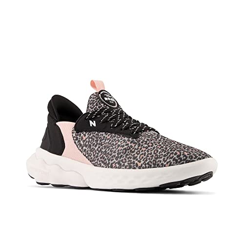 New Balance Women's Fresh Foam Roav Elite V1 Running Shoe, Black/Pink Haze, 8