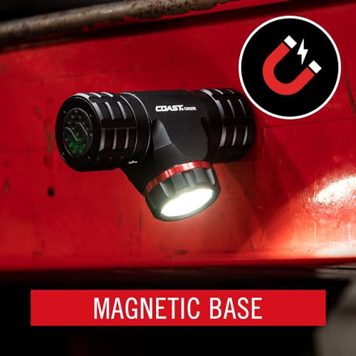 Coast XPH30R 1200 Lumen USB-C Rechargeable Dual Power Headlamp with Twist Focus Beam and Magnetic Base