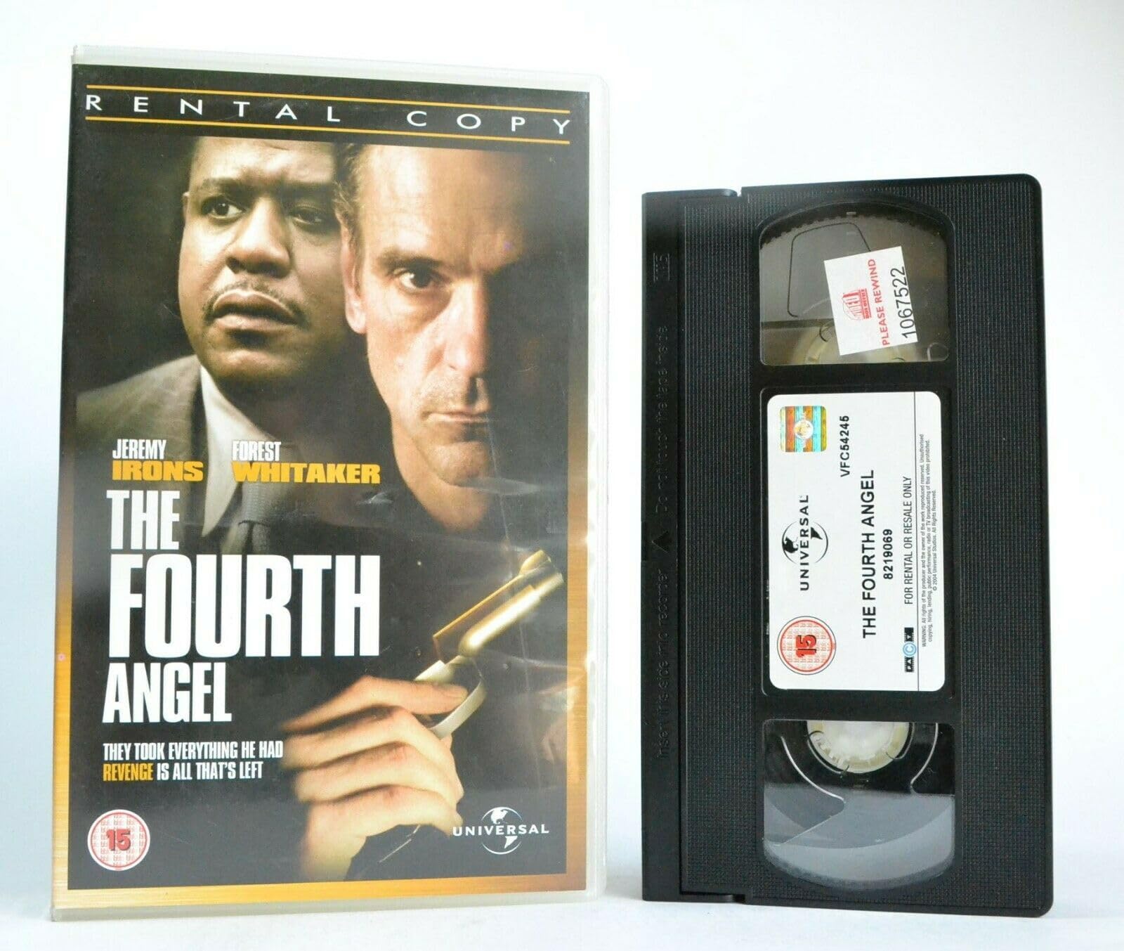 The Fourth Angel: British/Canadian Thriller - Jeremy Irons/Forest Whitaker - VHS