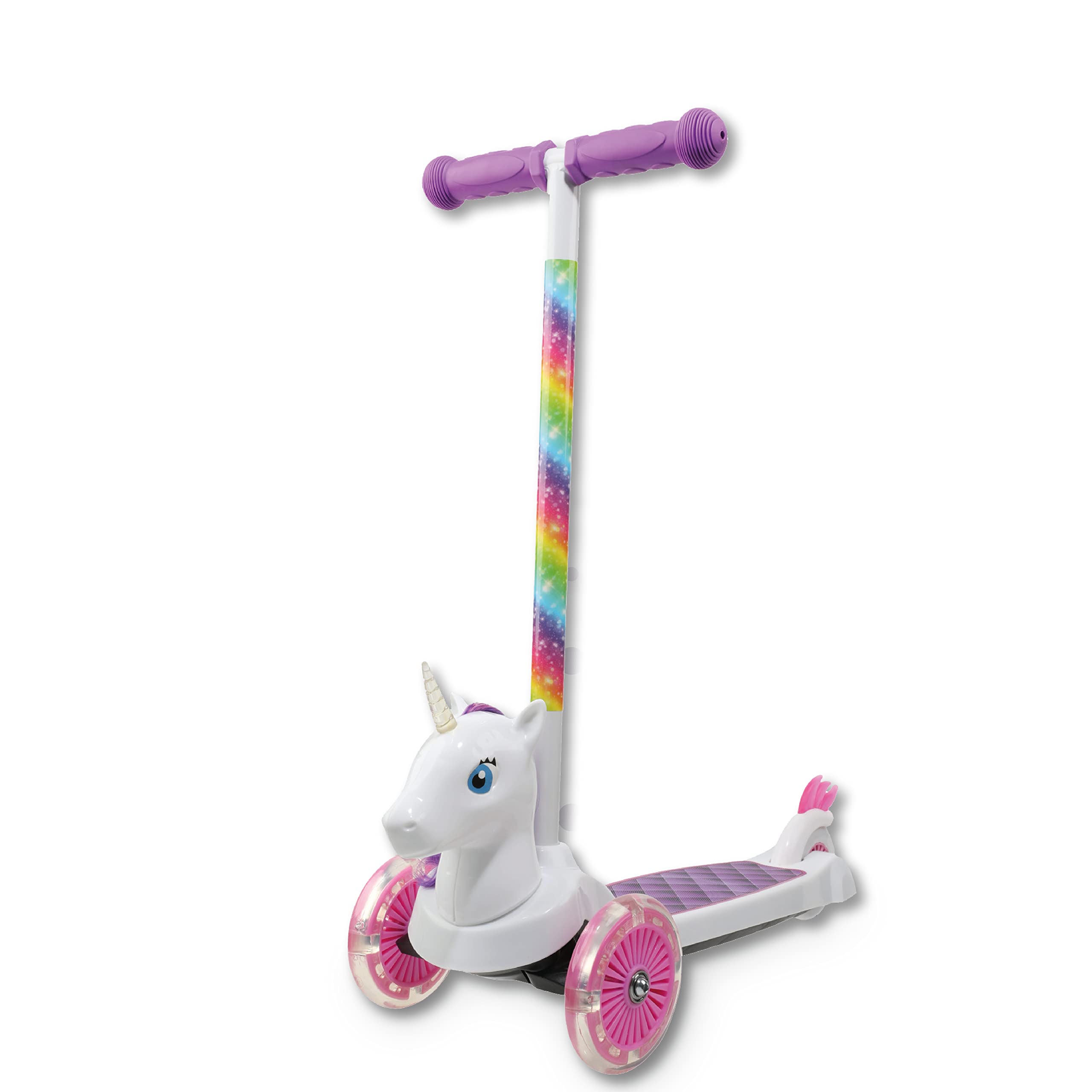 Self Balancing Kick Scooter Toddler Scooter & Kids Scooter, Extra Wide Deck, 3 Wheel Platform, Foot Activated Brake, 75 lbs Limit, Kids & Toddlers Girls or Boys, for Ages 3 and Up