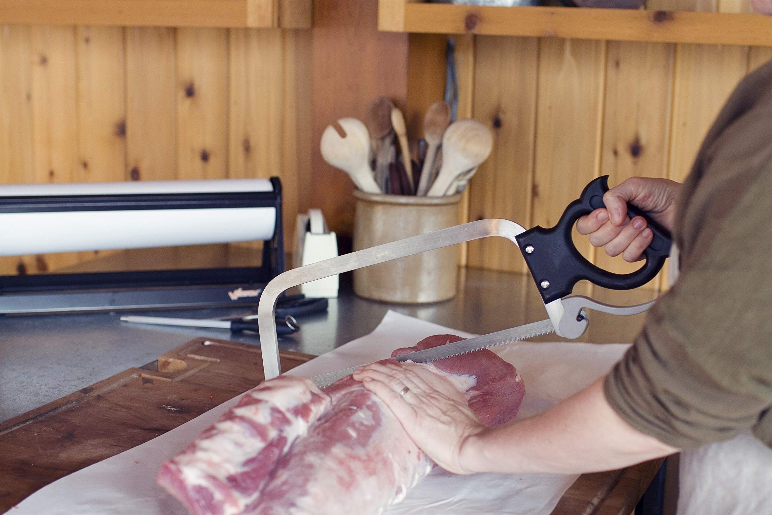 Weston 47-1601 Butcher and Bone Saw with 16 Inch Stainless Steel Blade (47-1601), 16 Inch, Stainless Steel