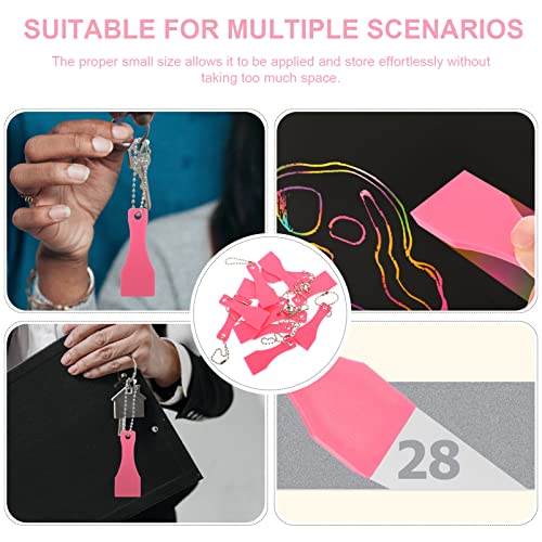 DECHOUS 12pcs Lottery Scratcher Tool Plastic Scraper Tool Scratch Free Plastic Scraper Cleaning Pen-Shaped Scraper Tool for Stickers Labels