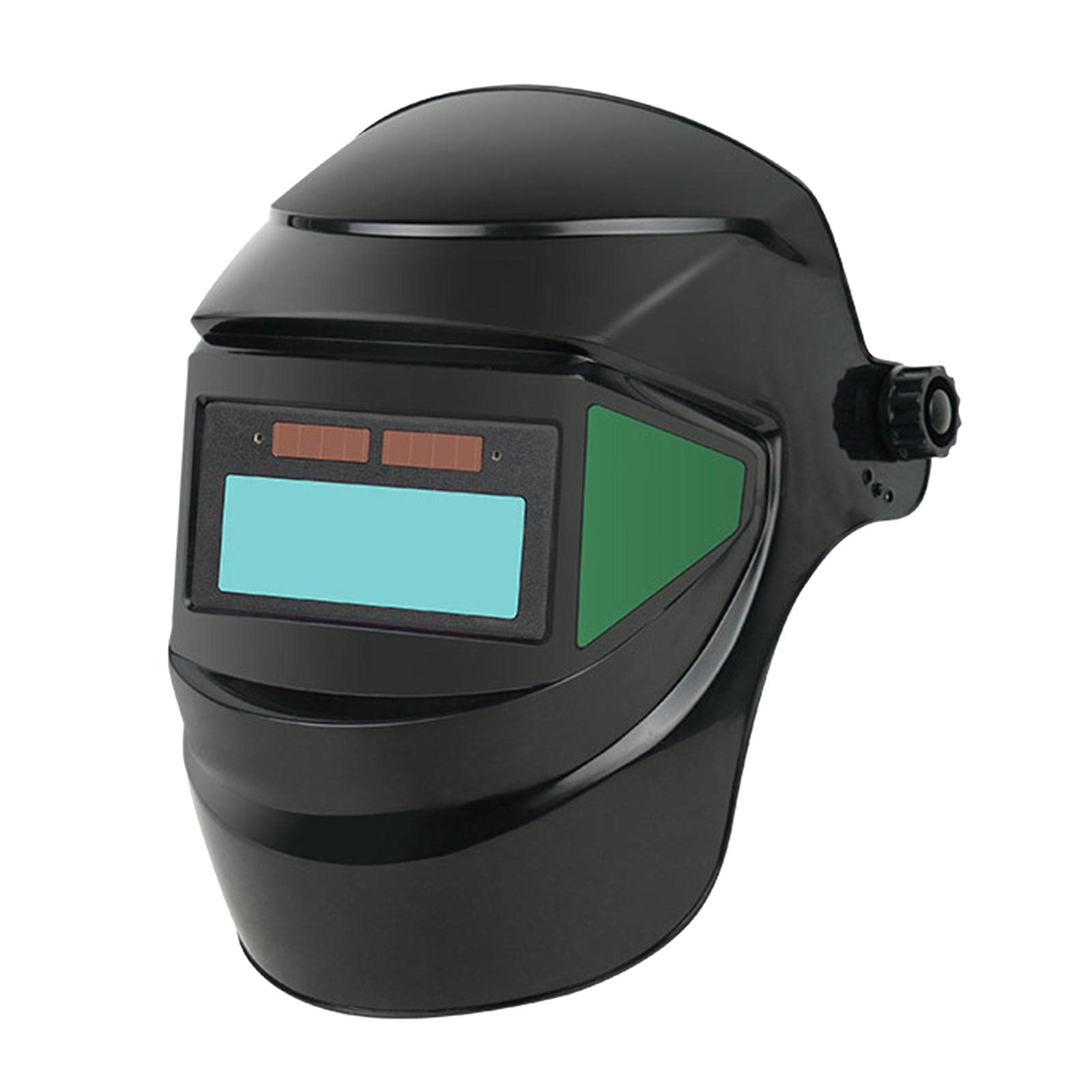 Dolity Large View Solar Powered Auto Darkening Welding Helmet, True Color Highest Wide Shade 49-13 Welder Mask Hood Cap for TIG MIG MMA Plasma, Black