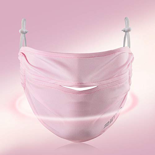 CHANGGER RIMIX Adjustable Sunscreen Mask with Ice Silk,Lugs Ear Reusable Masks for Riding and Running Black