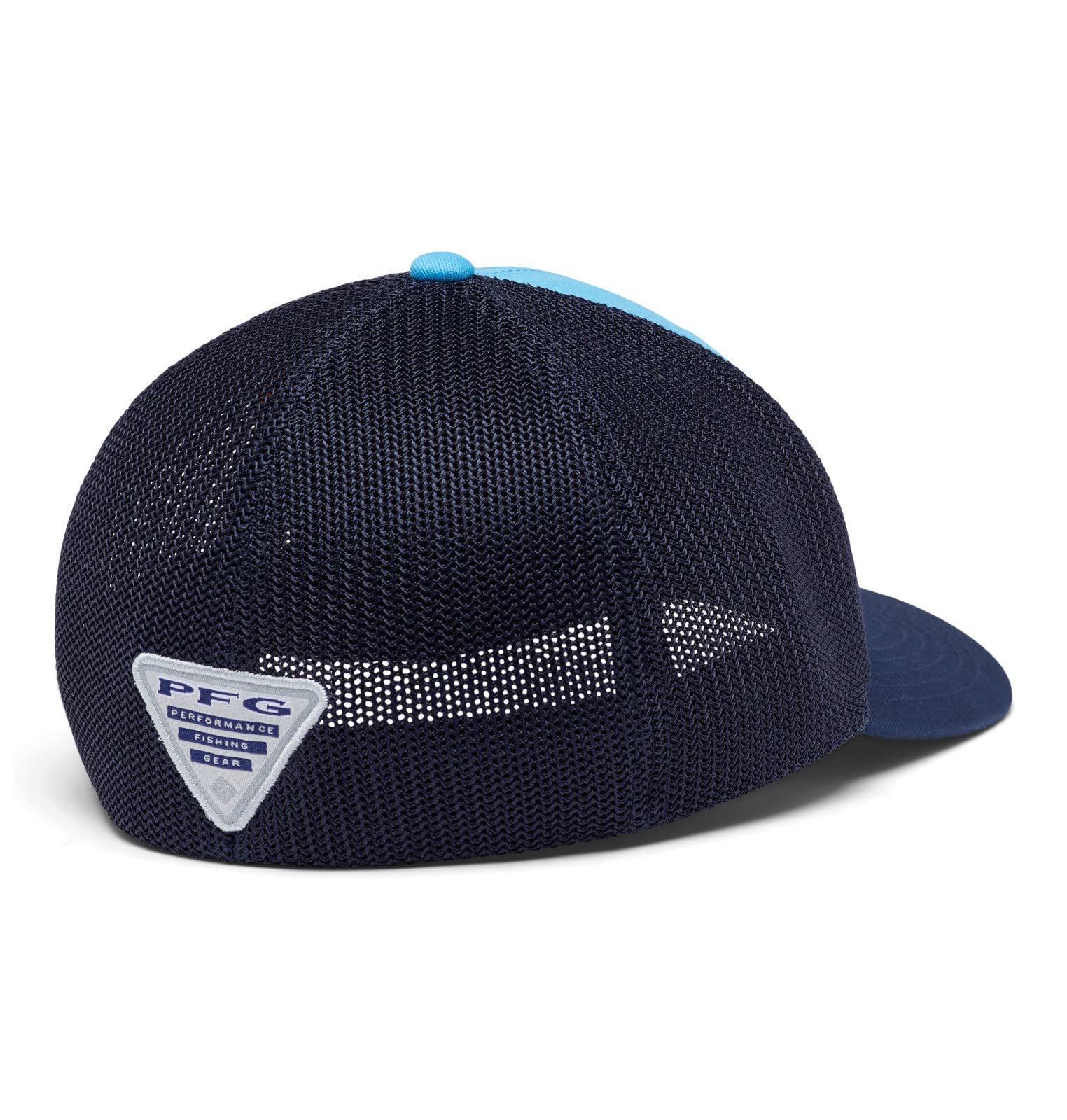 Columbia Unisex PFG Fish Flag Mesh Ball Cap - Low, Riptide/Collegiate Navy/Offshore Slam Flag, Small/Medium