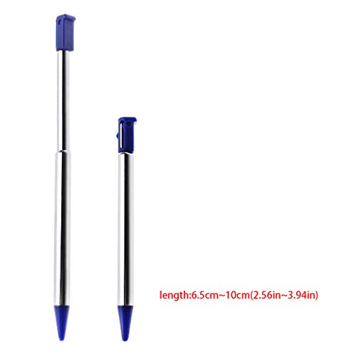 Metal Short Adjustable Styluses Pens for Nintendo 3DS DS Extendable Stylus Touch Pen Replacement (Metal Red)