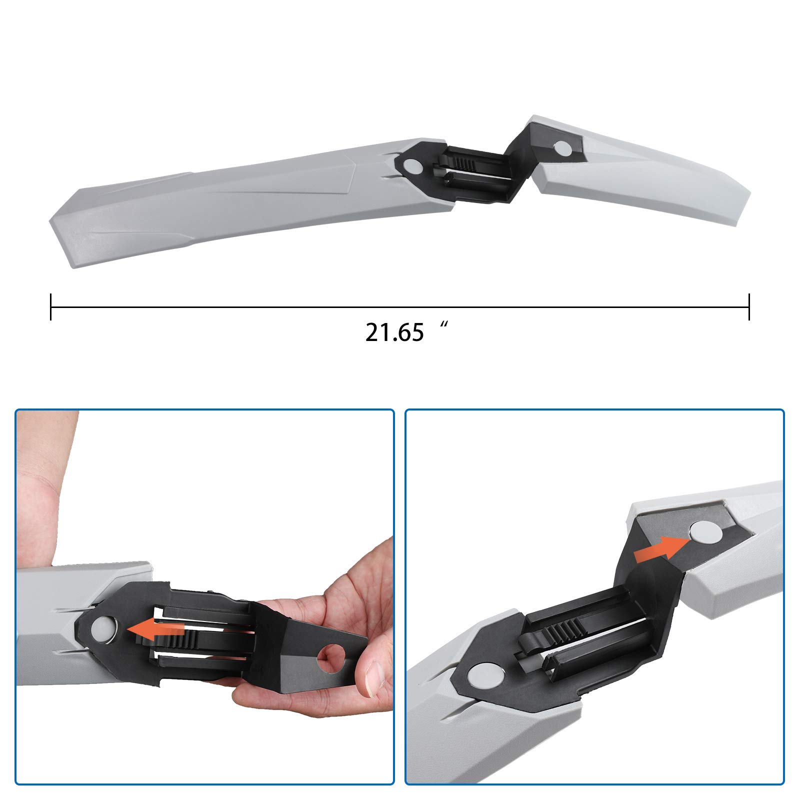 BFVV Adjustable Bike Fenders Front/Rear Bicycle Mudguard Set fits for 20-26" MTB