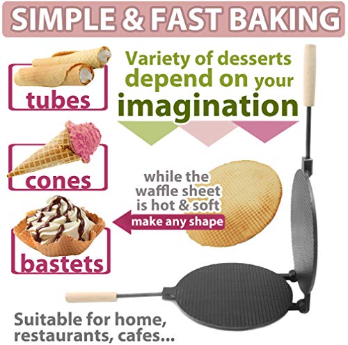 Waffle Maker round form Non-stick Cookies Pastry