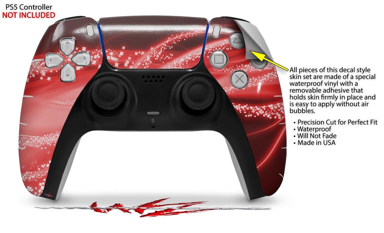 WraptorSkinz Skin Wrap compatible with Sony PS5 DualSense Controller Mystic Vortex Red (CONTROLLER NOT INCLUDED)