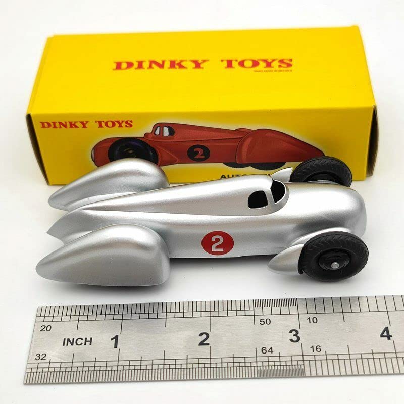 DeAgostini 1/43 Dinky Toys 23D for Auto Union Racing Car #2 Silver Diecast Model Toys Car Limited Collection Auto Gift