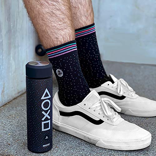 Controller Gear Official Sony PlayStation 5 Launch Collection Merchandise Bundle - Wide Mouth Stainless Steel Water Bottle, PS5 Hat, Socks, Premium Tech Decals Gift Set - PlayStation 5