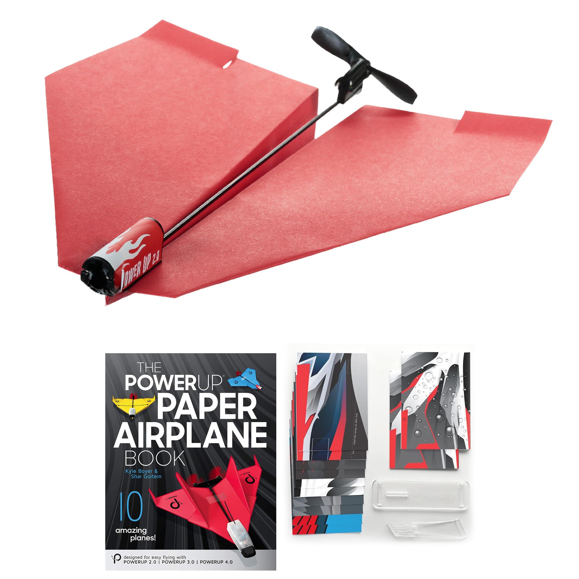 POWERUP 2.0 Beginner's Kit – Includes 2.0, Paper Airplane Templates, and Instructional Book for Fun Learning!