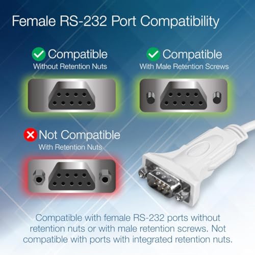 TRENDnet USB to Serial 9-Pin Converter Cable, Connect a RS-232 Serial Device to a USB 2.0 Port, Supports Windows & Mac, USB 1.1, USB 2.0, USB 3.0, 21 Inch Cable Length, Plug & Play, White, TU-S9