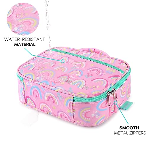 mibasies Kids Lunch Box for Girls and Boys Toddler Insulated Lunch Bag (Rainbow)