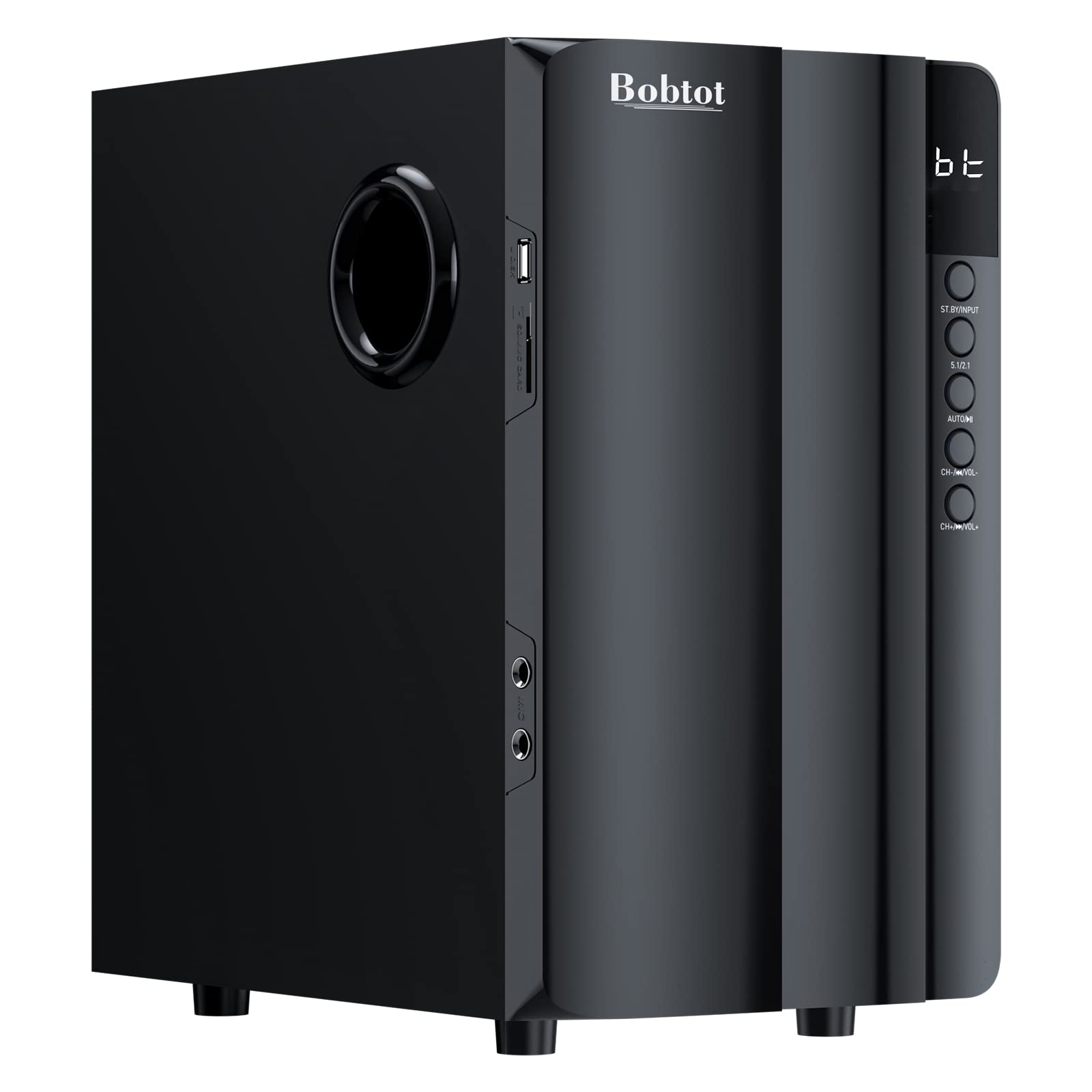 Bobtot Home Theater Systems Surround Sound Speakers - 800 Watts 6.5inch Subwoofer 5.1/2.1 Channel Wired Home Audio Stereo System with HDMI ARC Optical Bluetooth Input for TV