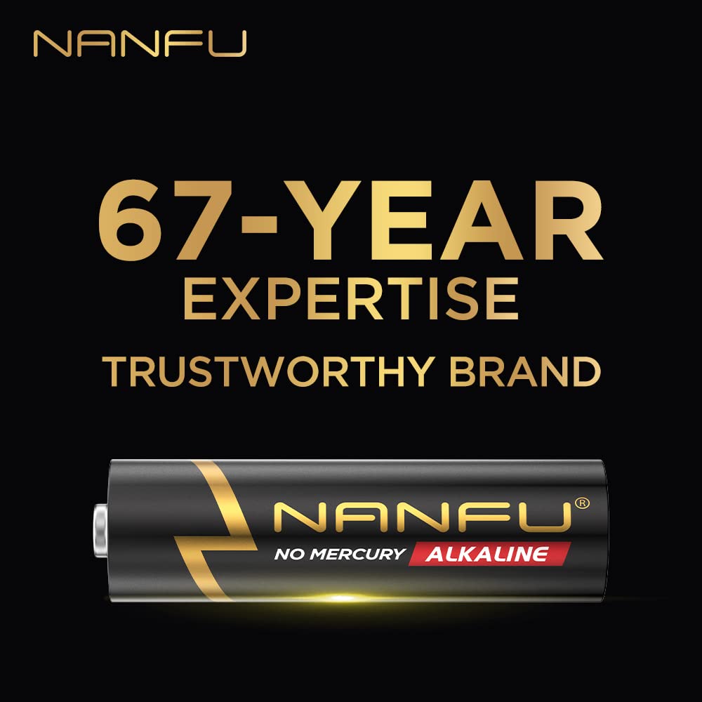 NANFU Long Lasting AA 48 Batteries Premium LR6 Alkaline Battery 1.5v Batteries for Clocks Remotes Games Controllers Toys Electronic Device
