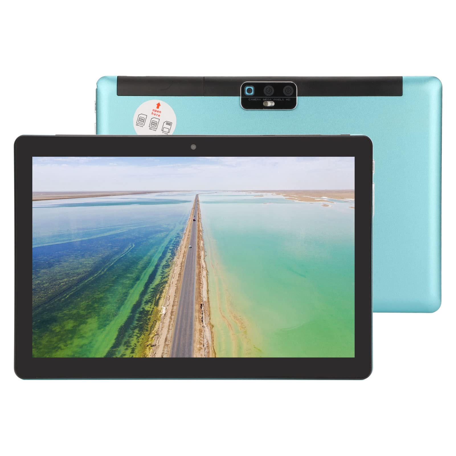 Calling Tablet, 3 Card Slots Design 100240V Dual SIM Dual Standby 1280x800 10.1 Inch Tablet for Travel for Home US Plug