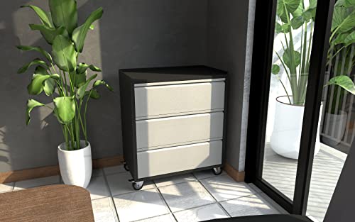 Garage Metal Storage Cabinet with Wheel for Home Garage/Adjustable Shelves, Lockable, Stiffener and Bumpers Design, Six Cabinetsā¦