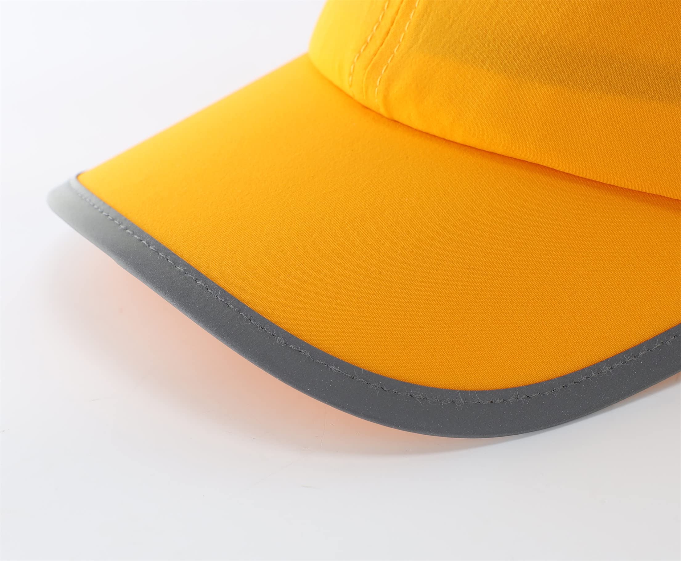 Connectyle Outdoor Breathable Relaxed Fit Running Hat Quick Dry Adjustable Tennis Sports Cap Orange