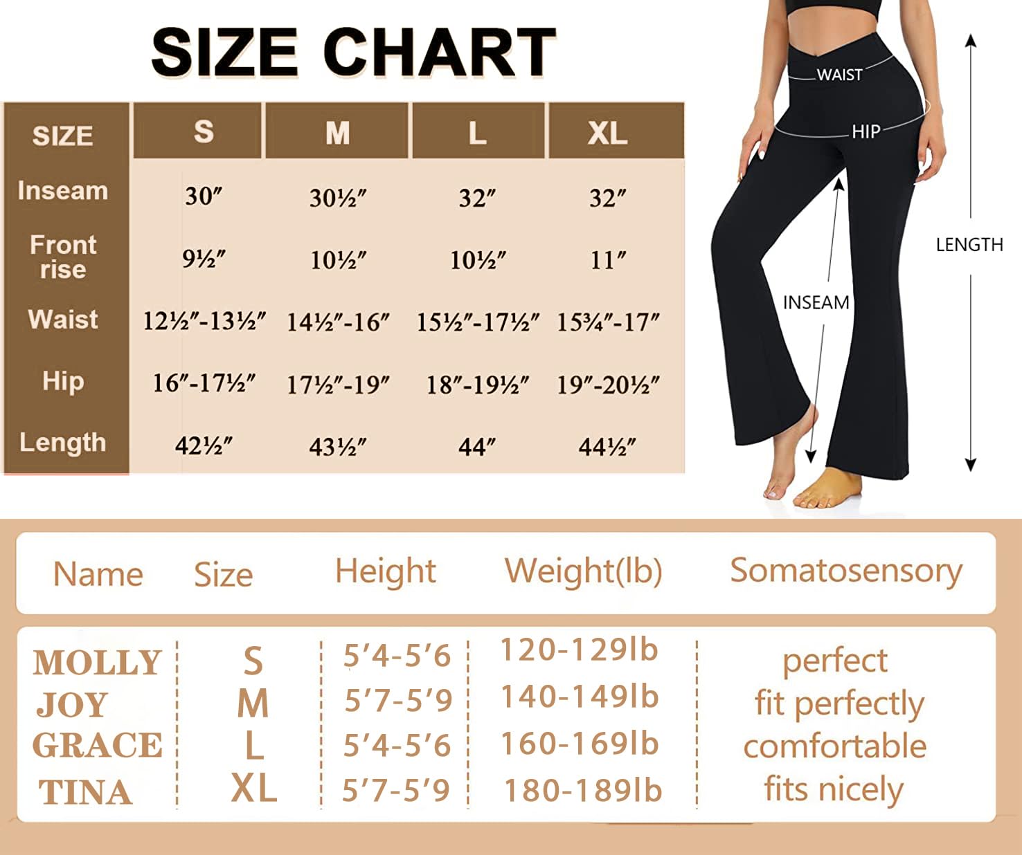 CTHH Women's Flare Yoga Pants-Crossover Flare Leggings for Women High Waisted Workout Soft Bootcut Leggings