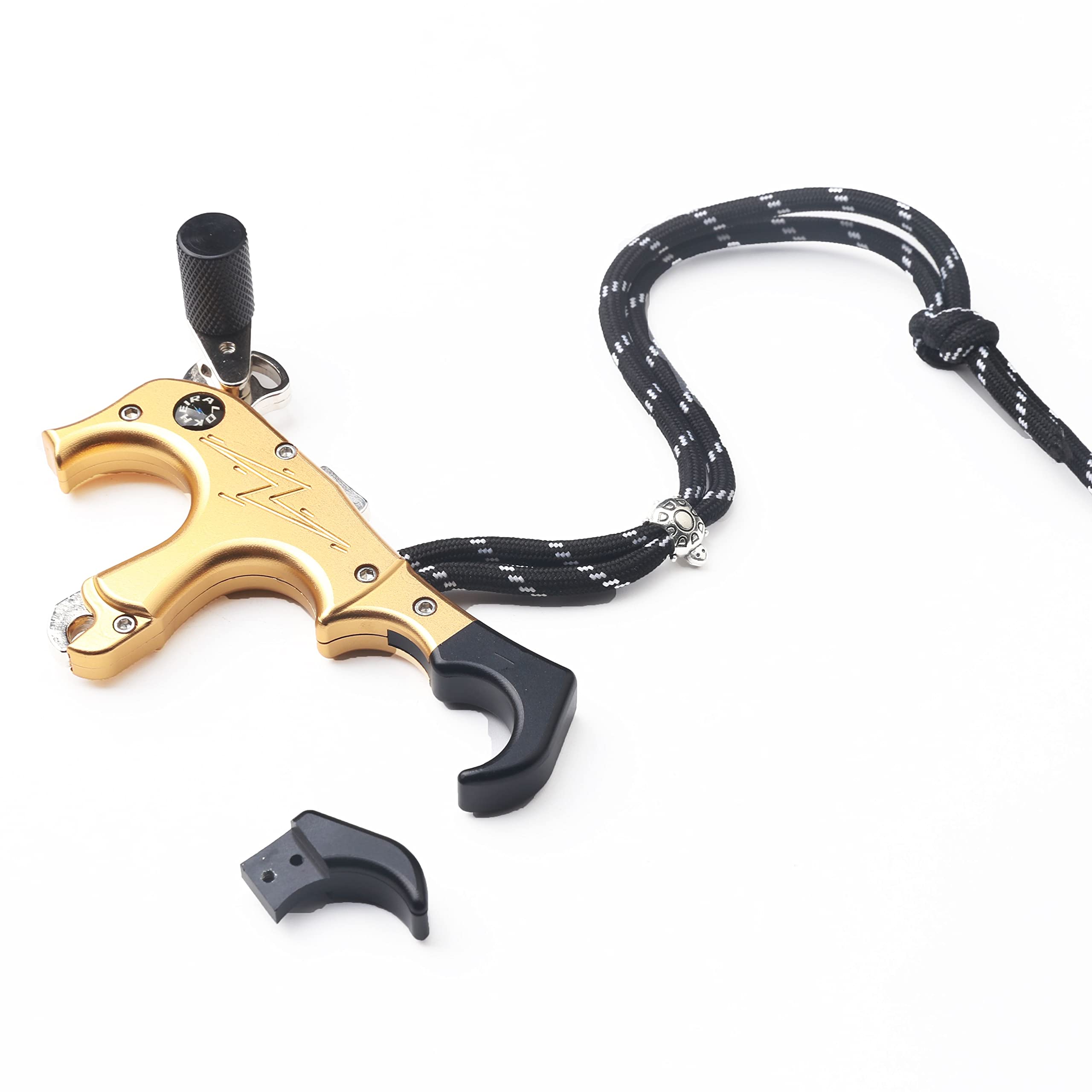 Bow Release Aids,3 or 4 Fingers Grip Adjustable Automatic Archery Release,Thumb Trigger for Compound Bow Accessory,Suitable for Lightweight Beginners Under 40 pounds(Golden)