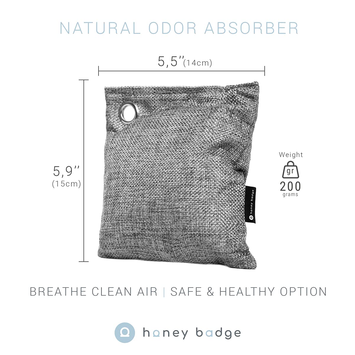 Charcoal Deodorizer Bags 4 Pack - Odor Absorber Charcoal Bamboo Bags for your Home (Pet Safe)